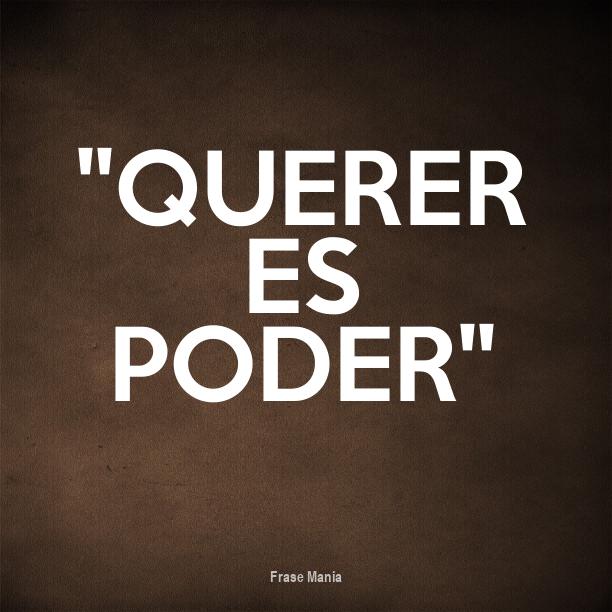 Cartel para: ''Querer es poder''